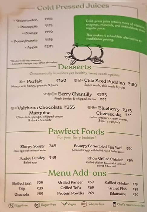 Menu of Lusty Lettuce, C Scheme, Jaipur