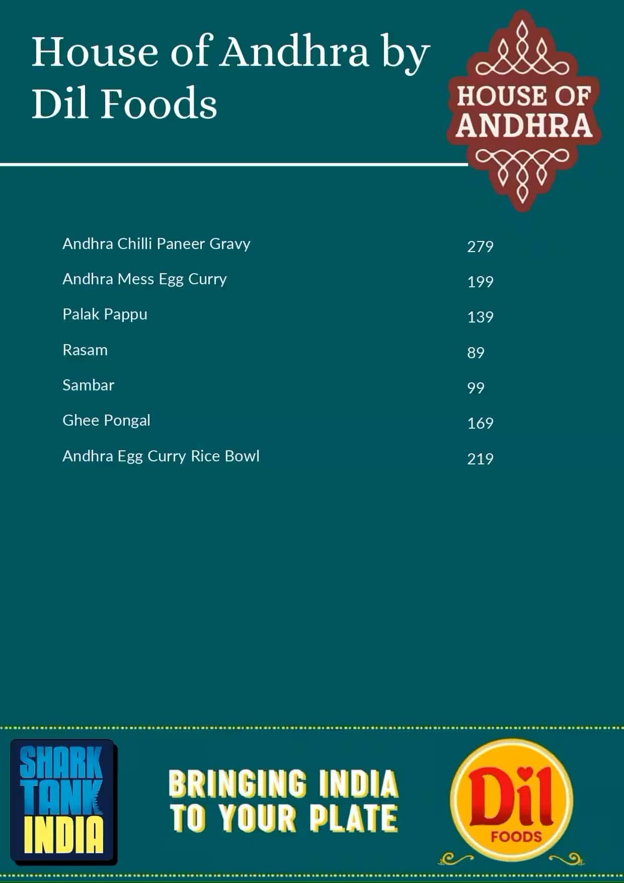 Menu of House Of Andhra By Dil Foods, Hebbal, Bangalore