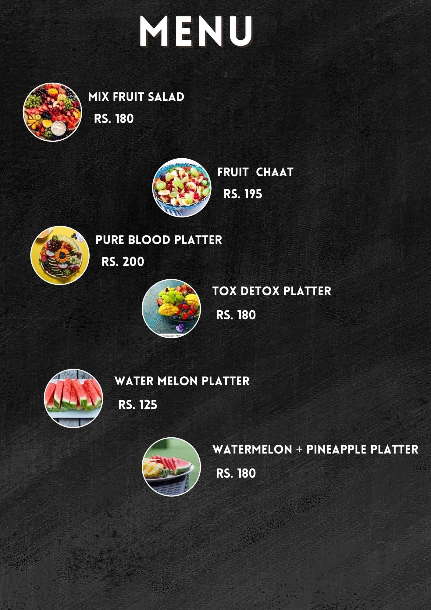 Menu of Fruit Salad Corner, Chandkheda, Ahmedabad