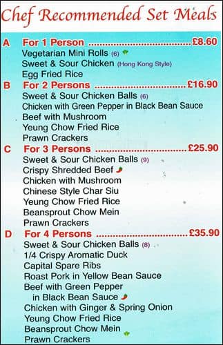 Menu at Golden Crown fast food, Watford, 199 St Albans Rd