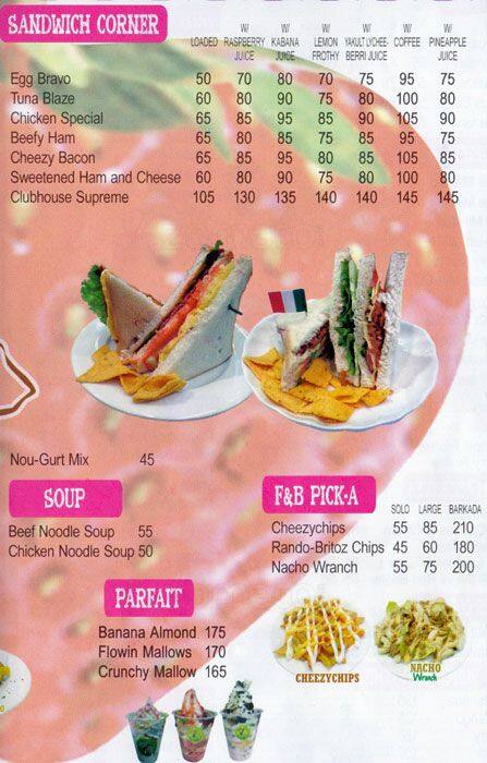 Menu at Fix N Berries restaurant, Quezon City, West Ave