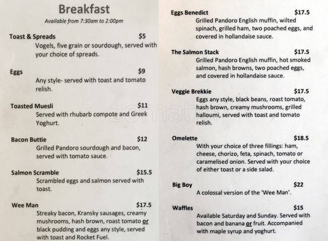 Marsden Village Cafe Menu, Menu for Marsden Village Cafe, Karori ...