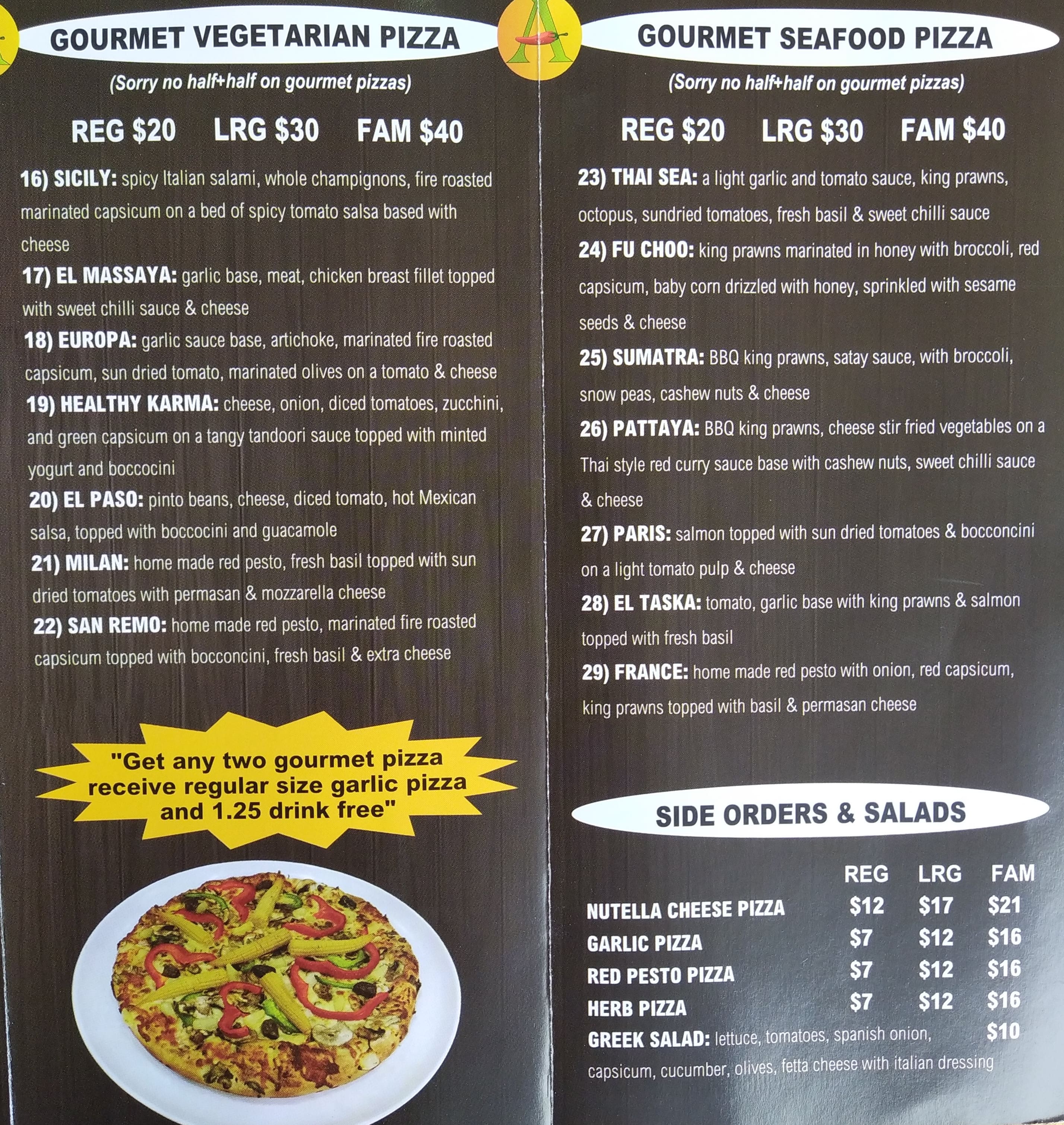 Menu at Avanti Pizza & Kebabs pizzeria, Mount Druitt
