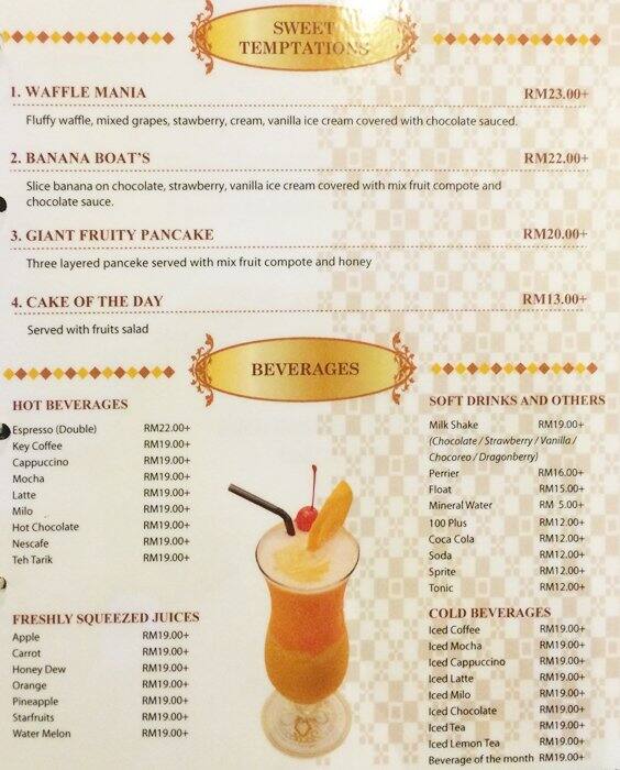 Menu at Royale Songket Restaurant, Shah Alam