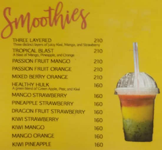 Menu at 9834 The Fruit Express Ahmedabad (Bopal), Ahmedabad, Ground Floor