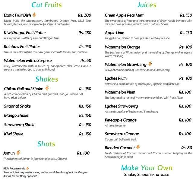 9834 The Fruit Truck, Satellite, Ahmedabad - Zomato