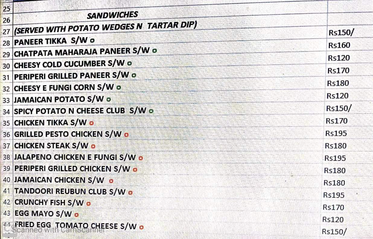 Menu at Rayan Kitchen, Bengaluru