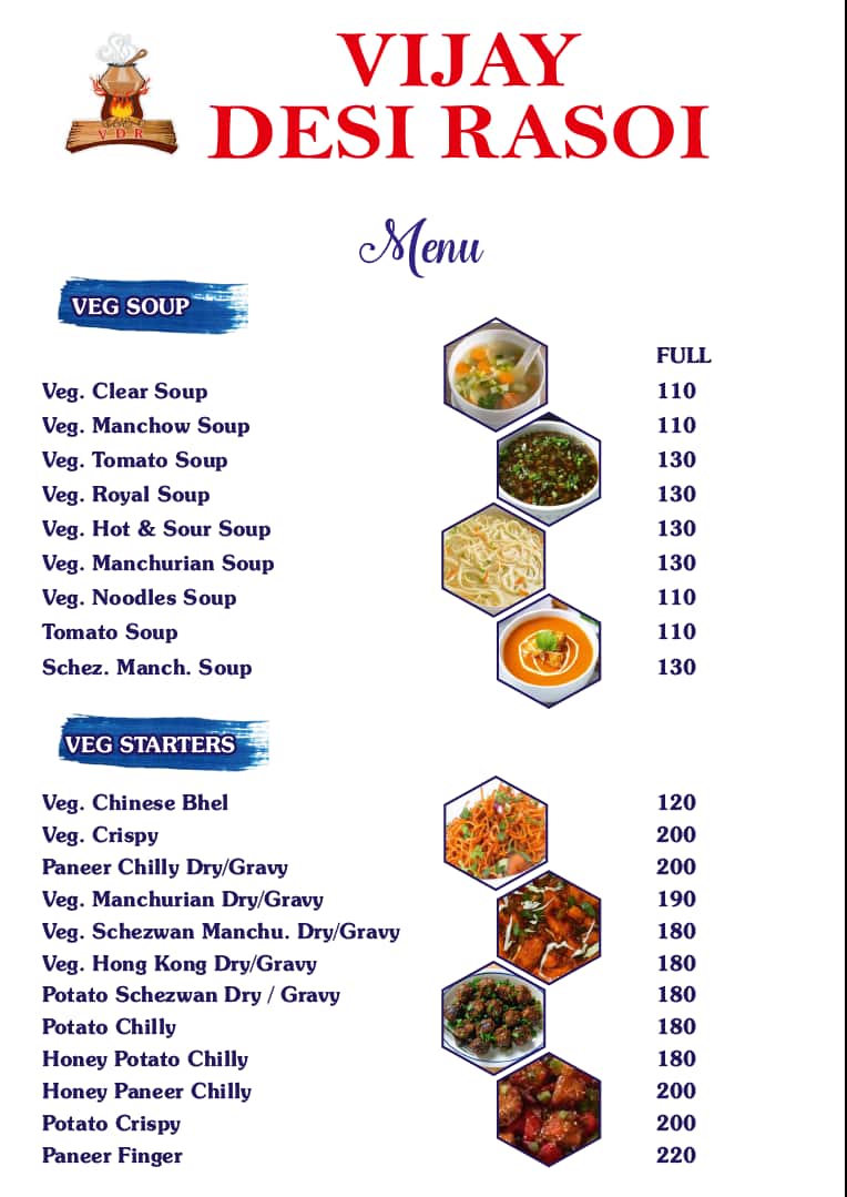 Menu of Vijay Desi Rasoi, Bhayandar, Mumbai