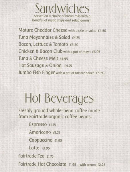 Menu at Ordnance pub & bar, London, 29 Ordnance Hill