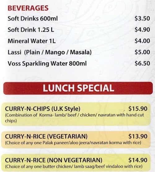 Menu at Jai Ho Indian Gourmet restaurant, Baldivis