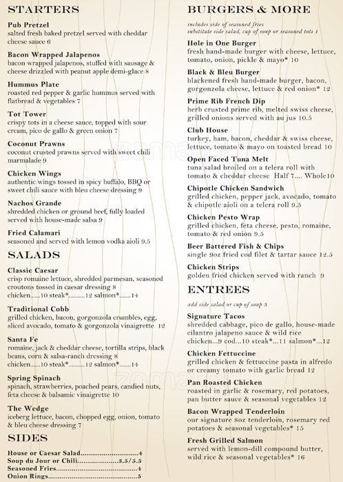 The Oaks Bar and Grill Menu, Menu for The Oaks Bar and Grill, Camas ...