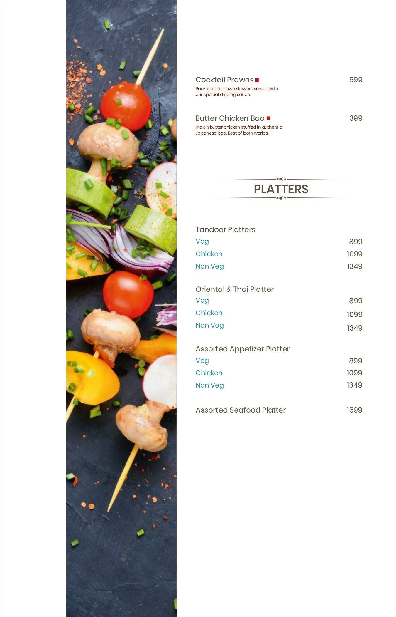 Menu at The Glass Box, Patna