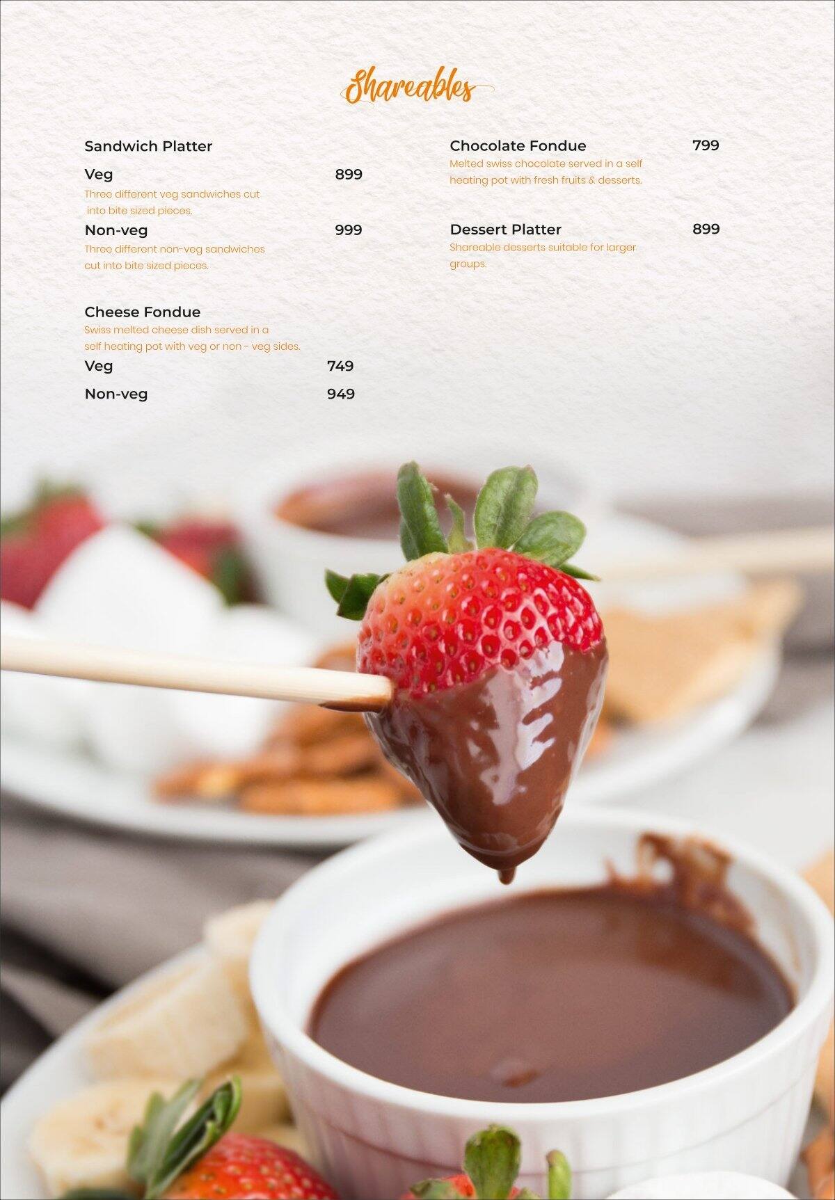 Menu at The Glass Box, Patna