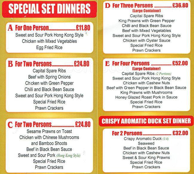 Menu at Mr Lee fast food, London, 238 Belsize Rd