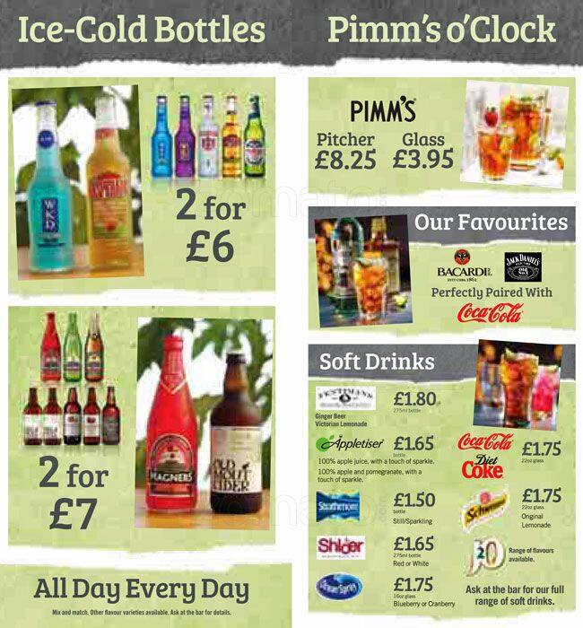 Menu at Sutton Arms pub & bar, Hornchurch, 14-16 Station Ln