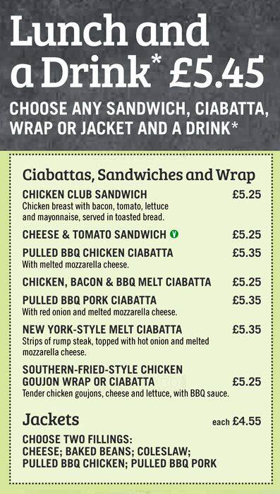 Menu at Sutton Arms pub & bar, Hornchurch, 14-16 Station Ln