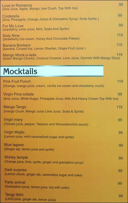 Menu at MeatWala, Jaipur, 1