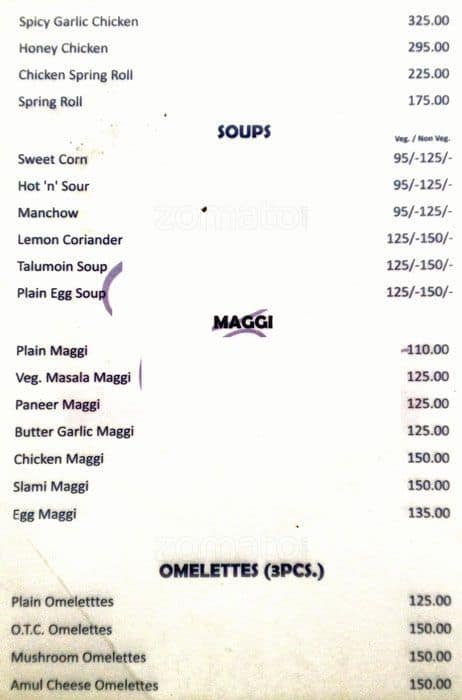 Menu at Caffeena 26, Chandigarh