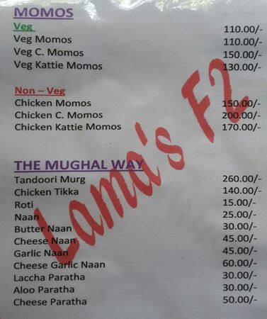 Menu at Lamas Fast Food, Majorda