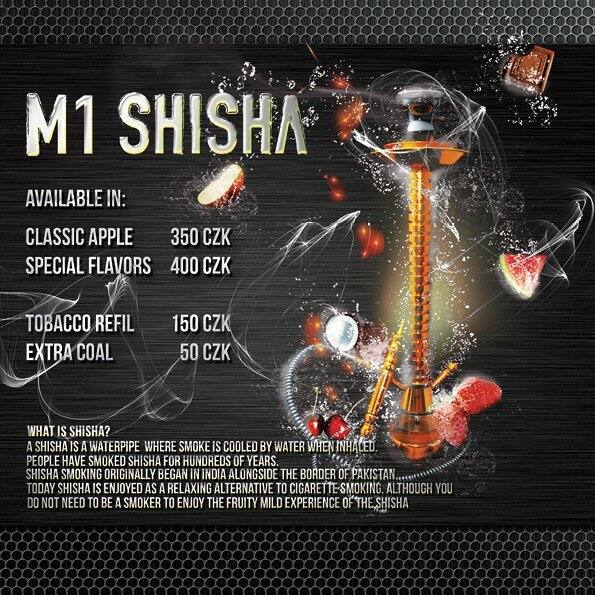 Menu at M1 Lounge pub & bar, Prague