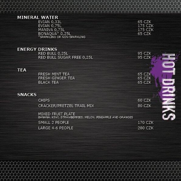 Menu at M1 Lounge pub & bar, Prague