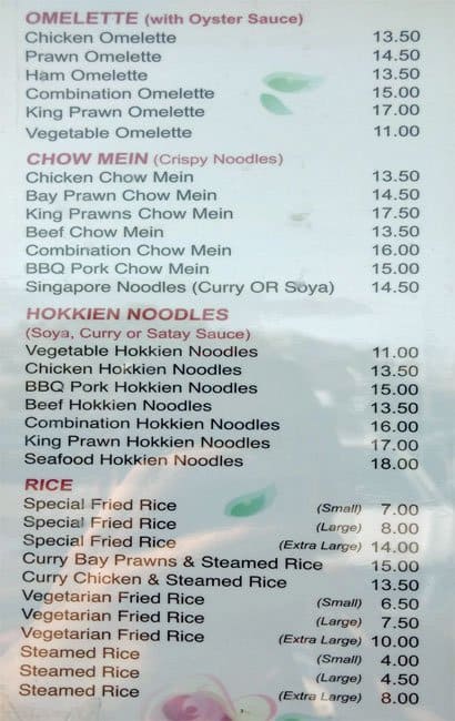 Menu at China Rose Chinese Restaurant (Marsden), Marsden