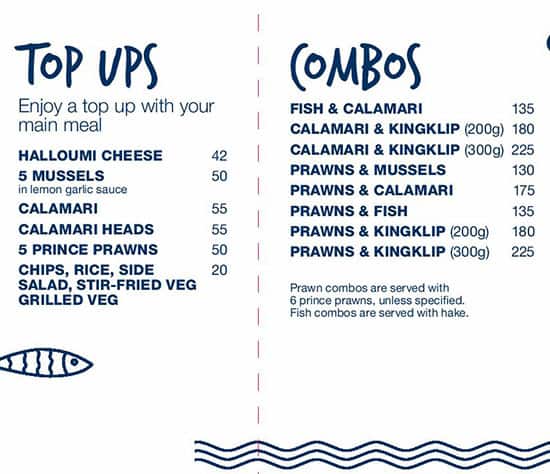 Menu at Ocean Basket restaurant, Nelspruit, 17 Ferreira St