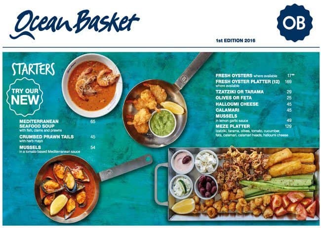 Ocean Basket Menu, Menu for Ocean Basket, Nelspruit, Nelspruit - Zomato SA