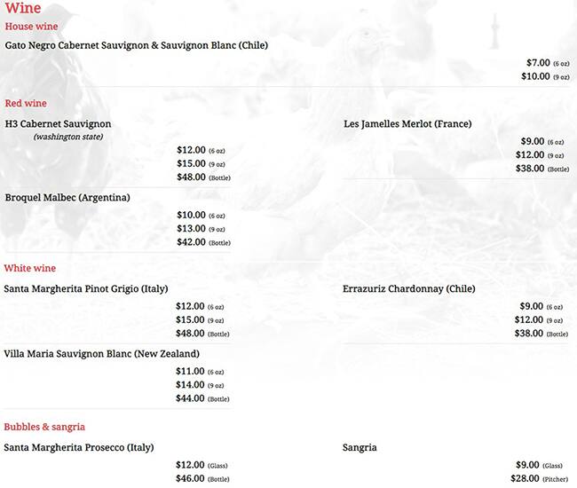 Menu at CHEFS HALL restaurant, Toronto