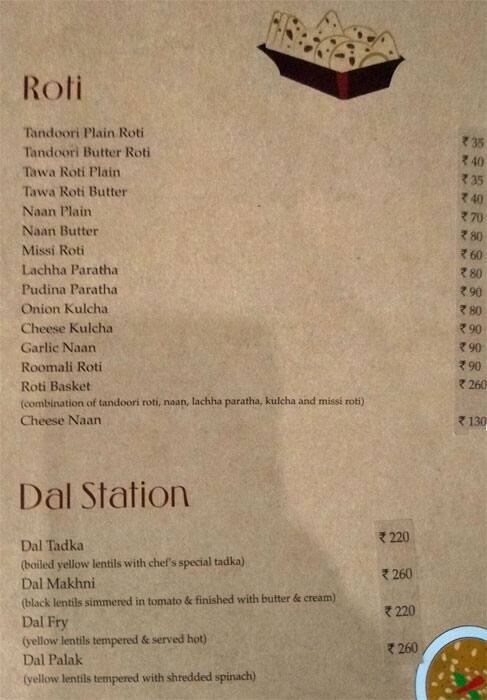 Menu at Waves Club, Vadodara, Kedar Bumiya Marg
