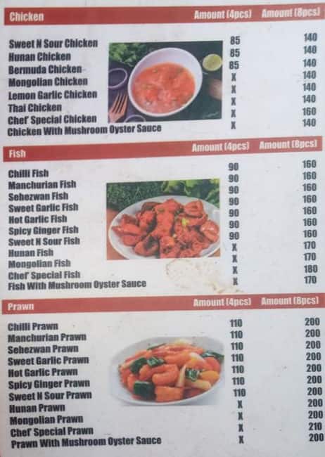 Menu at Masterchef, Kolkata, 1M