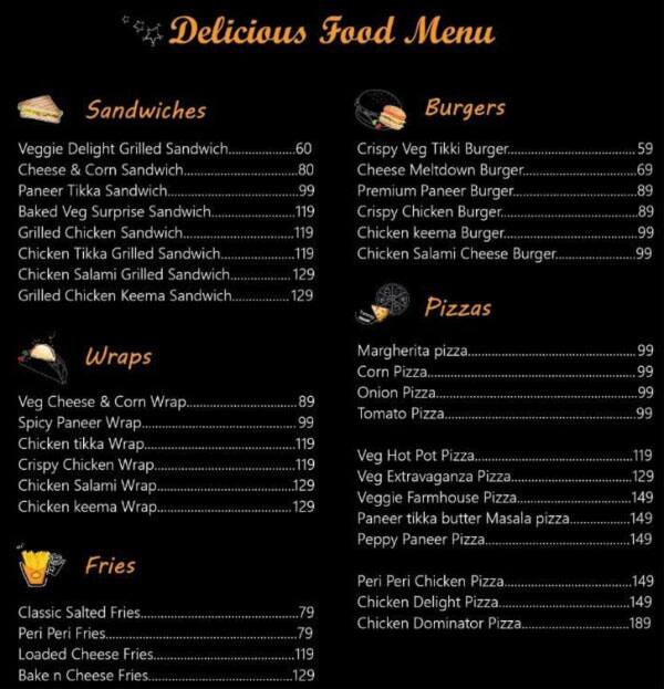 Menu of COC Cafe, Crossing Republik, Ghaziabad