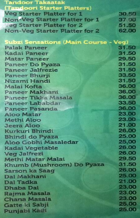 Menu of 800Thali, Jumeirah Lake Towers (JLT), Dubai