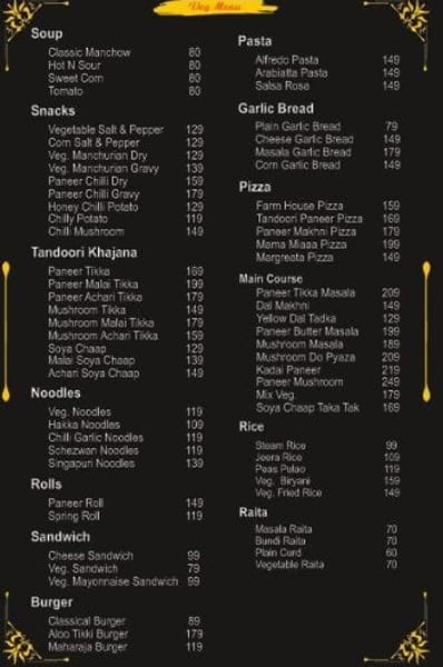 Menu of Miss Misti High Street Cafe, Kamla Nagar, New Delhi
