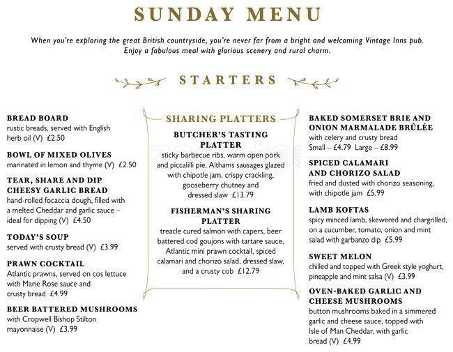 Menu at The Harrow pub & bar, Warlingham, 309 Farleigh Rd
