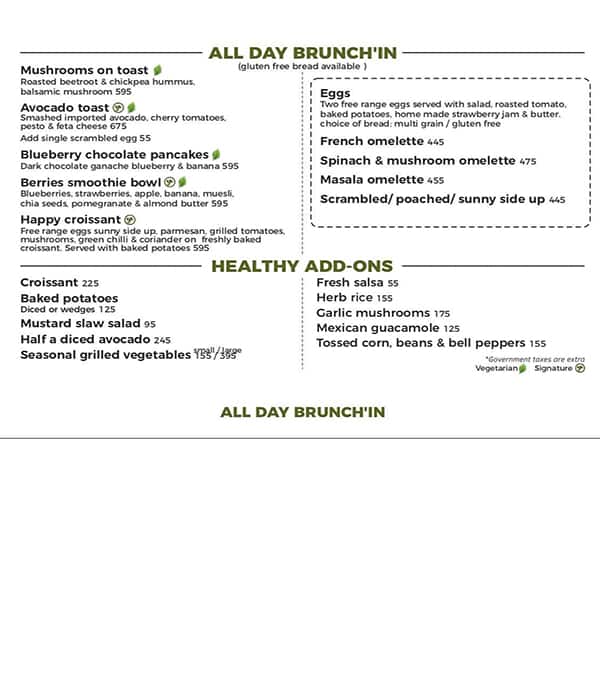 Menu of Aja - World Kitchen & Bar, Sector 9, Chandigarh