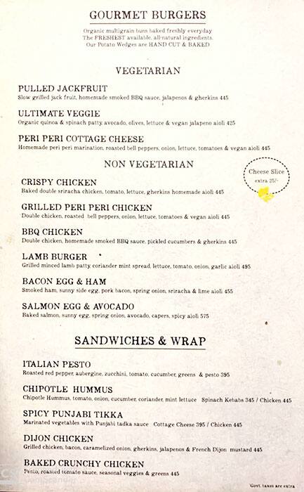 Menu at AJA Chandigarh, Chandigarh, 130