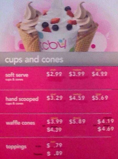 TCBY Menu, Menu for TCBY, Downtown, Austin - Urbanspoon/Zomato