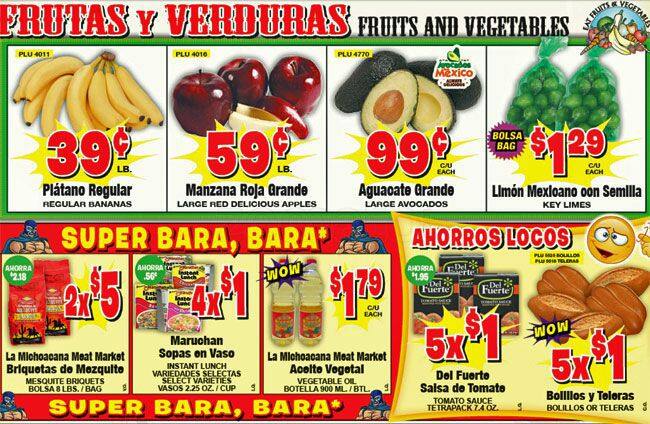 Menu at La Michoacana Meat Market, San Antonio, Culebra Rd STE 106