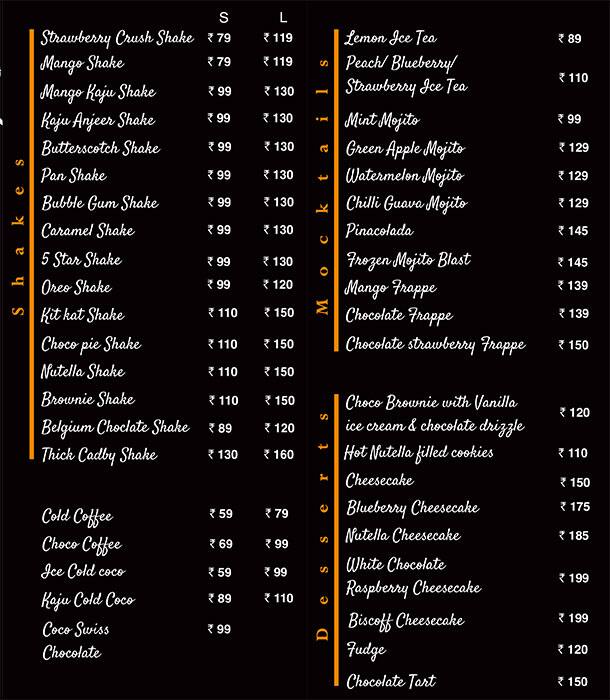Menu at Slice & Dice Pizzeria, Surat