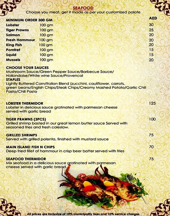 Menu at Time Cafe - Ramee Royal Hotel, Dubai