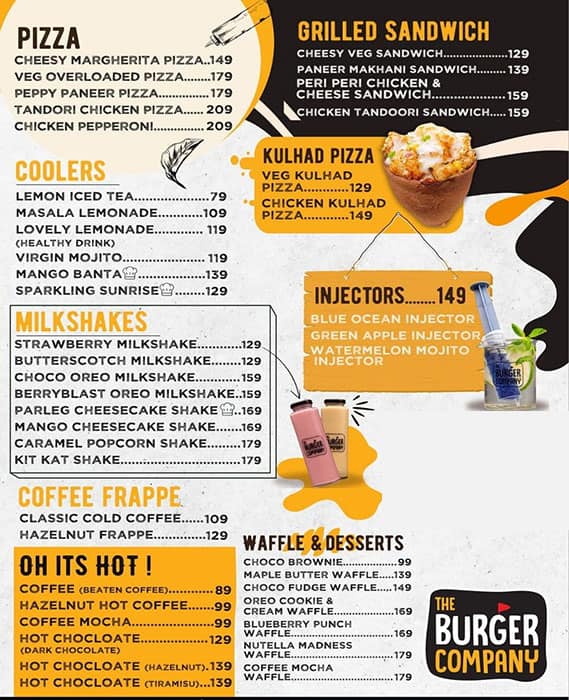 Menu at THE BURGER COMPANY, Allahabad, First Floor