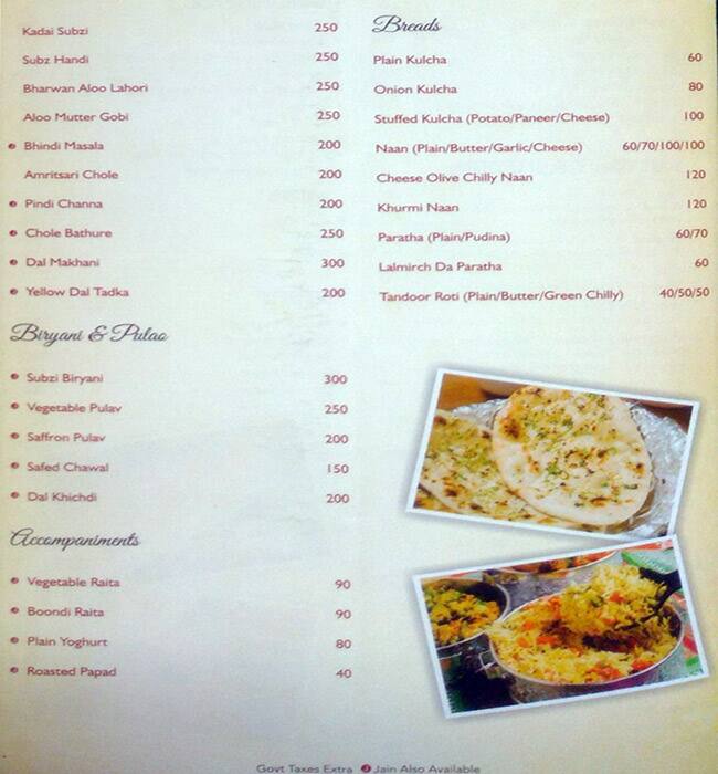 Menu at Vanakkam Vihar, Mumbai, No. 524