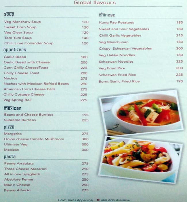 Menu at Vanakkam Vihar, Mumbai, No. 524
