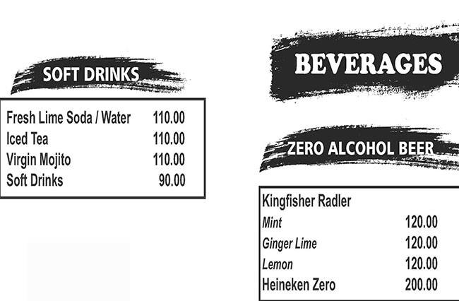 Menu at Pecos - Classic, Bengaluru, 34 Resthouse Road