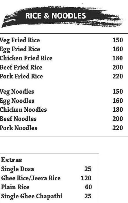 Menu at Pecos - Classic, Bengaluru, 34 Resthouse Road