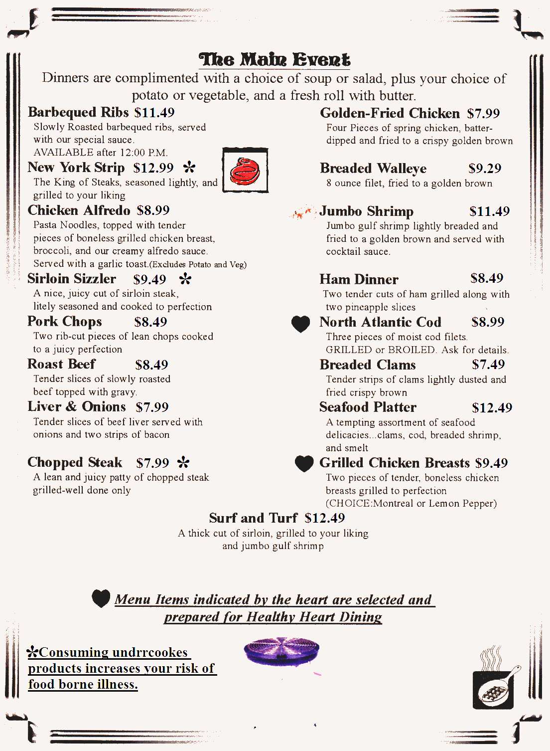 Menu at Country Carriage Restaurant, Swartz Creek