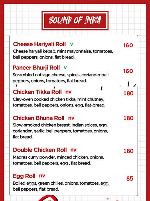Menu of Drum Roll By Malaka Spice, Dhanori, Pune