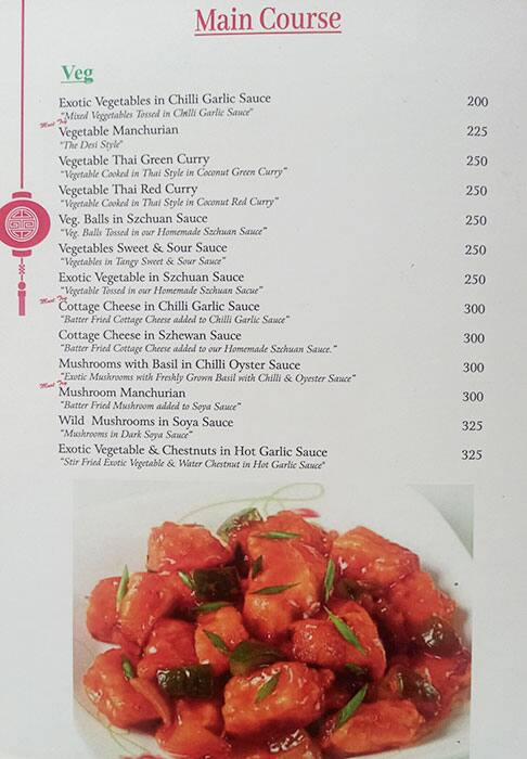 Menu at Szchuan Temple - Mega Food Mall, Surat