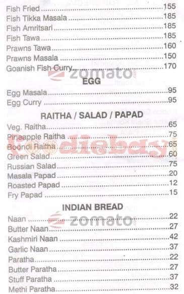 Menu at Rasoi, Mumbai, 6, Court Chambers CHS, SV Road, Near ...